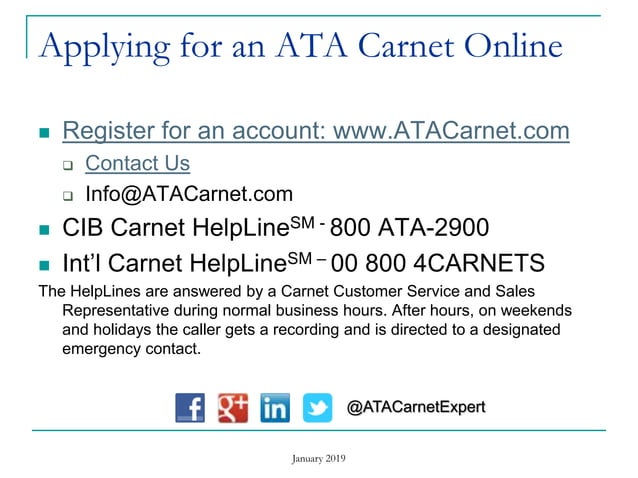 The ATA Carnet Temporary Export Document | PPTX | Travel