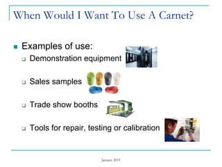 The ATA Carnet Temporary Export Document | PPTX