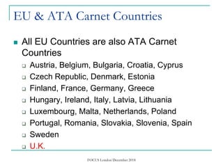 ATA Carnets: Easy Temporary Entry & Exit | PPTX