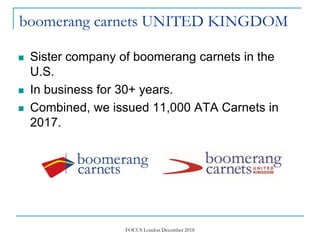 ATA Carnets: Easy Temporary Entry & Exit | PPTX