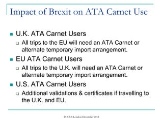 ATA Carnets: Easy Temporary Entry & Exit | PPTX