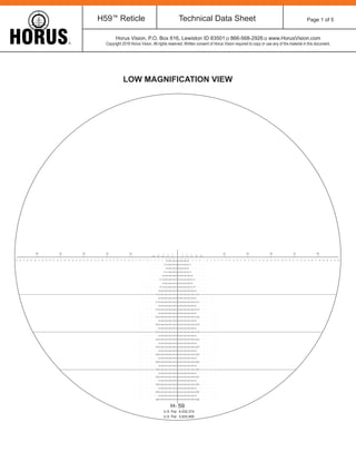 Technical Sheet | ATACR HORUS H59 Reticle | Optics Trade | PDF