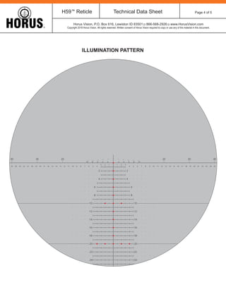 Technical Sheet | ATACR HORUS H59 Reticle | Optics Trade | PDF