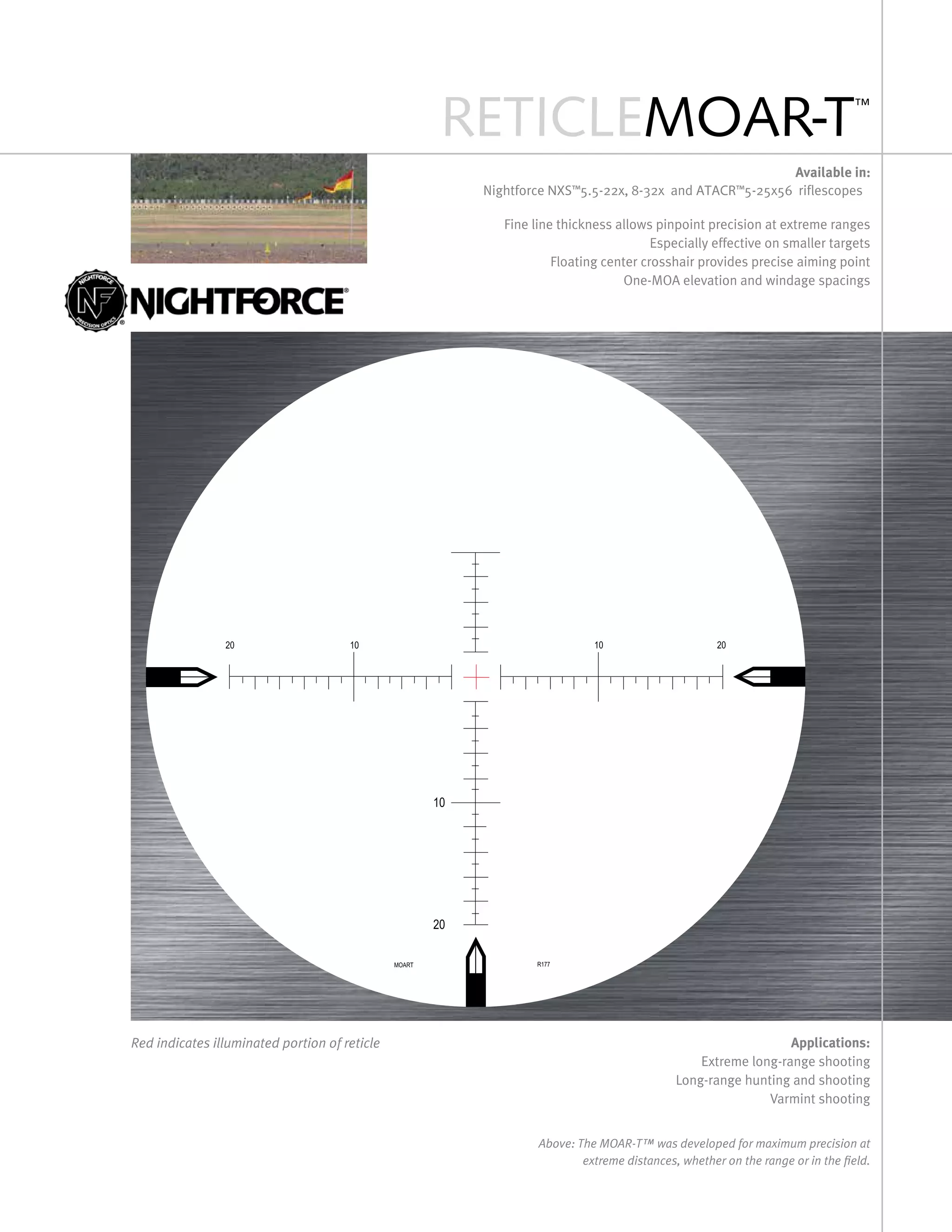 Specification Sheet | ATACR MOAR-T Reticle | Optics Trade | PDF | Arms ...