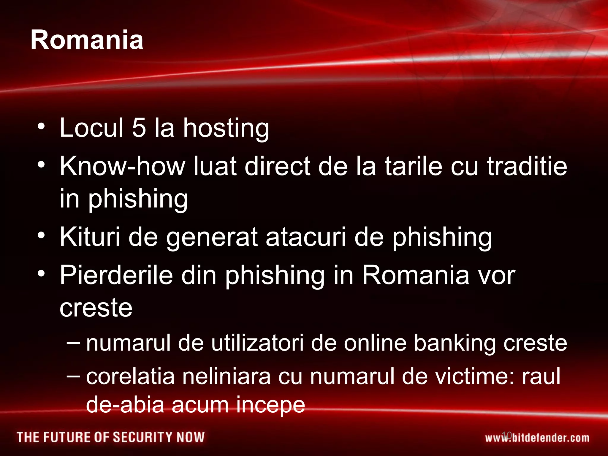 Atacurile de phishing in Romania si in strainatate | PPT