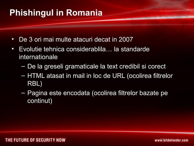 Atacurile de phishing in Romania si in strainatate | PPT