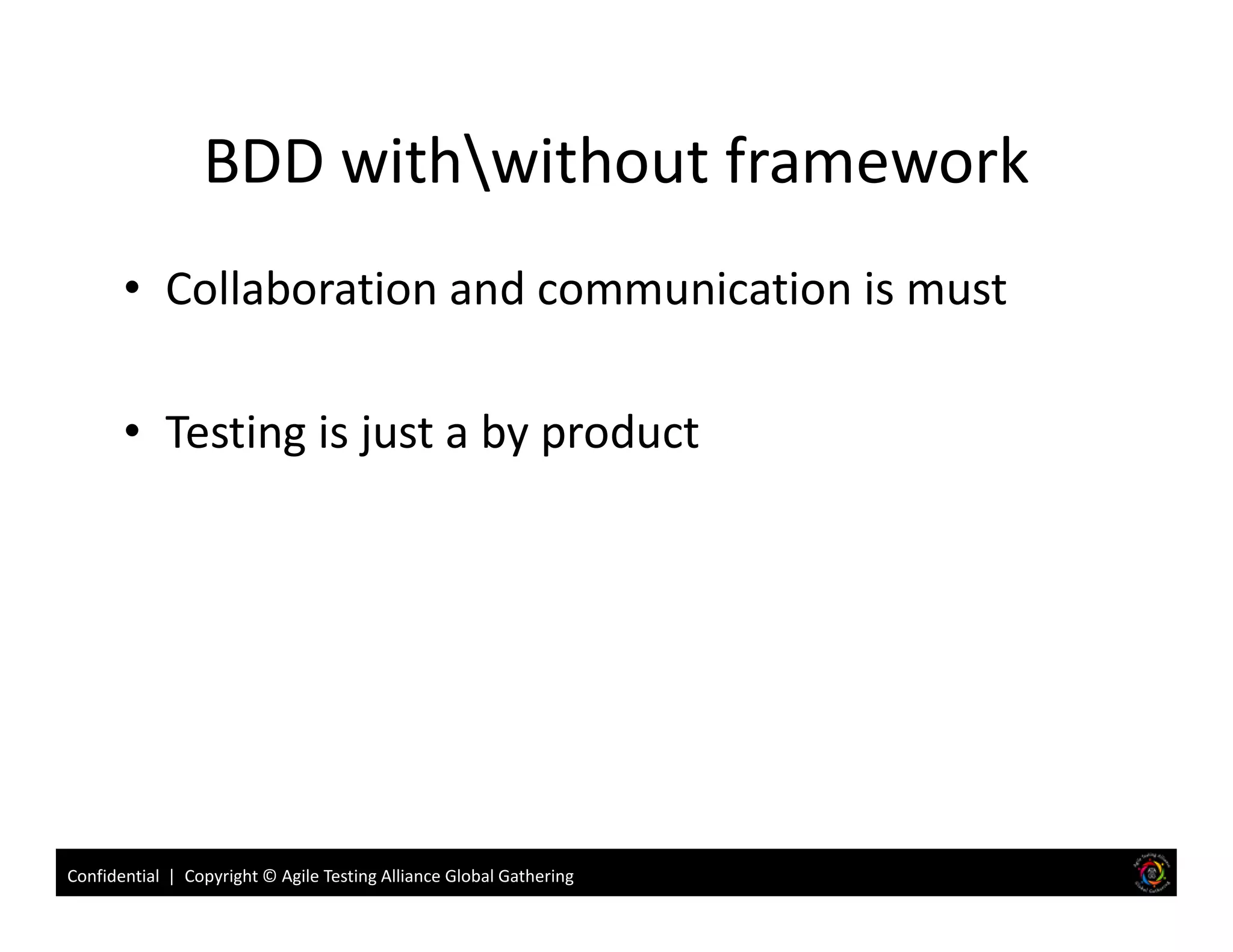 Atagg2015 BDD in Test pyramid | PPT