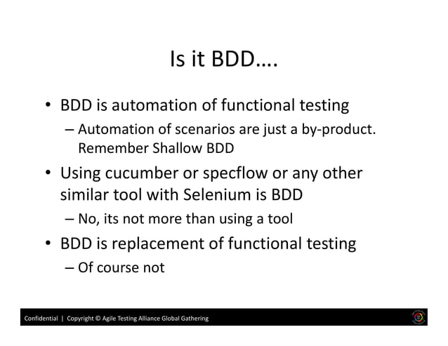 Atagg2015 BDD in Test pyramid | PPT
