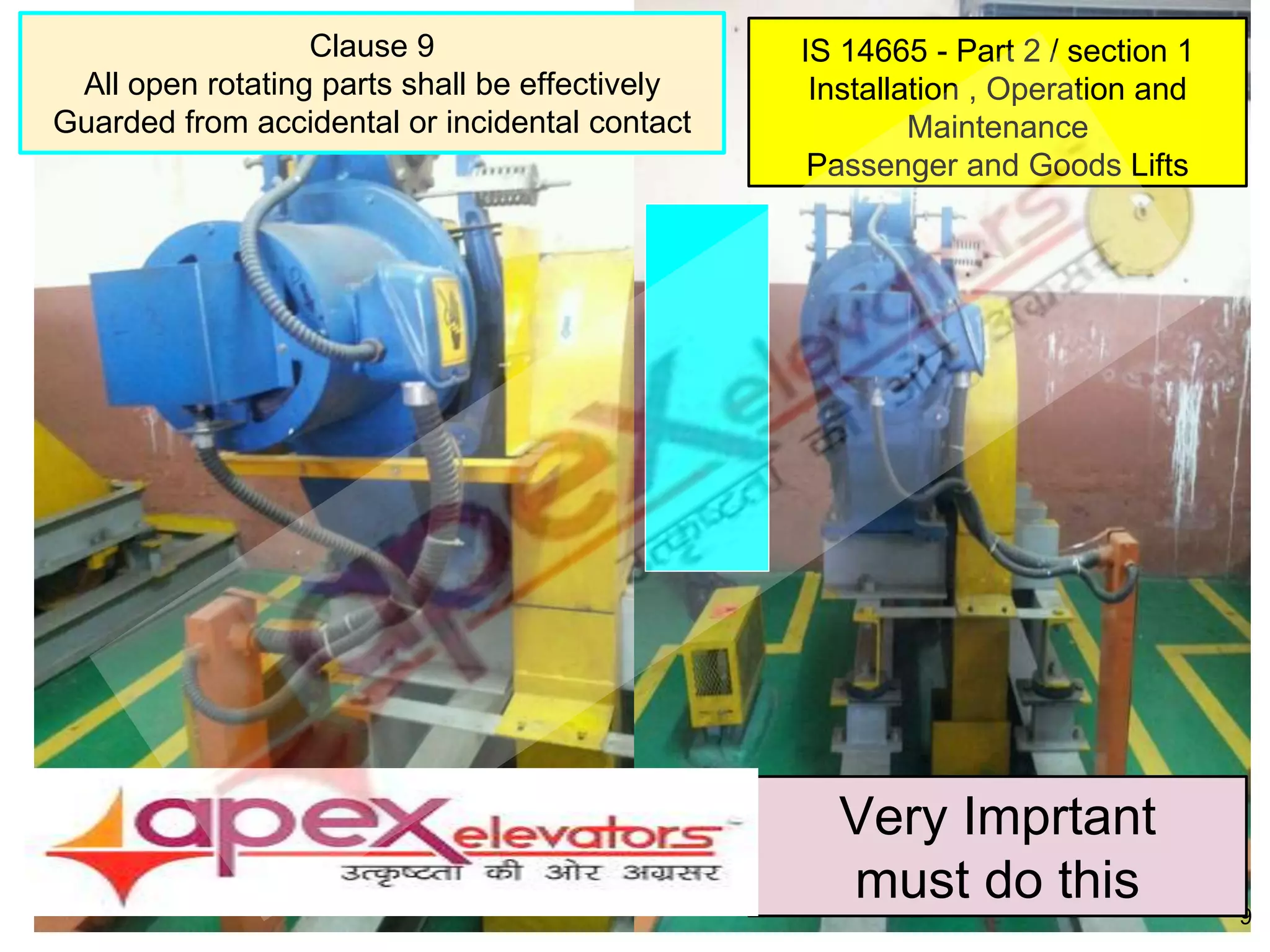 Elevator Codes in India -- IS 14665 at a glance | PPTX