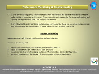 #ATAGTR2018 Presentation "Performance Testing and Monitoring of ...