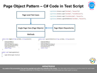 #ATAGTR2018 Presentation "Design Patterns in Test Automation" By ...