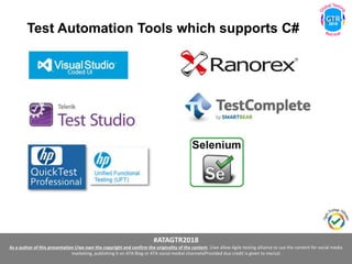 #ATAGTR2018 Presentation "Design Patterns in Test Automation" By ...