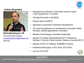#ATAGTR2018 Presentation "Design Patterns in Test Automation" By ...