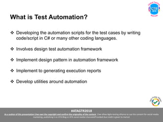 #ATAGTR2018 Presentation "Design Patterns in Test Automation" By ...
