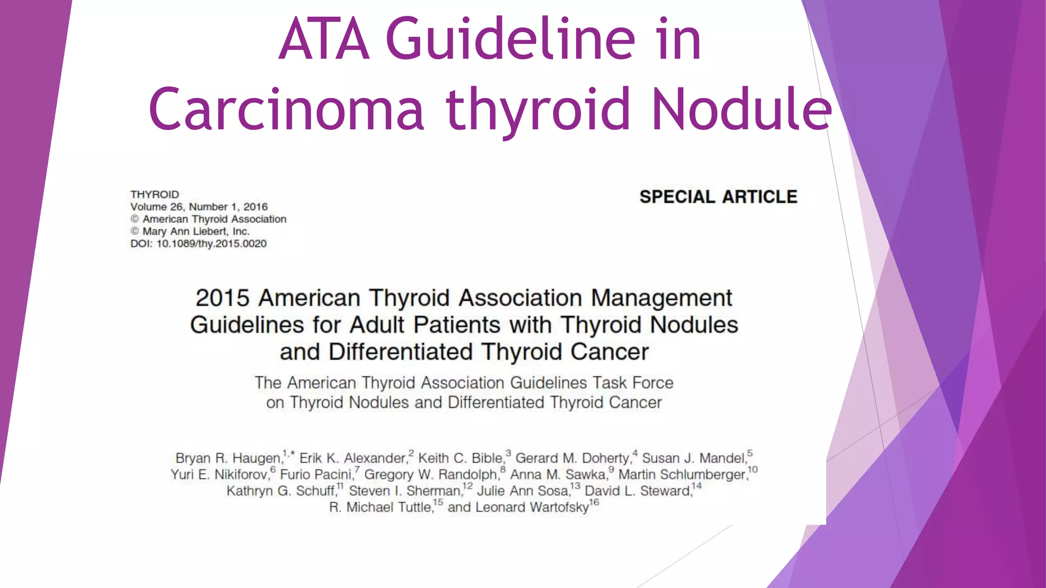 ATA Guideline in Carcinoma thyroid Nodule_2015.pptx