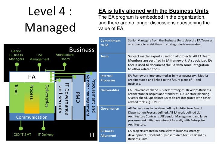 A tailored enterprise architecture maturity model