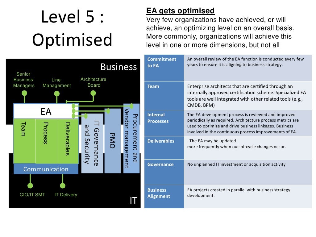 A tailored enterprise architecture maturity model