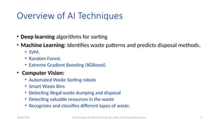 AI Techniques for waste shorting, recycling and disposal processes_ppt.pptx