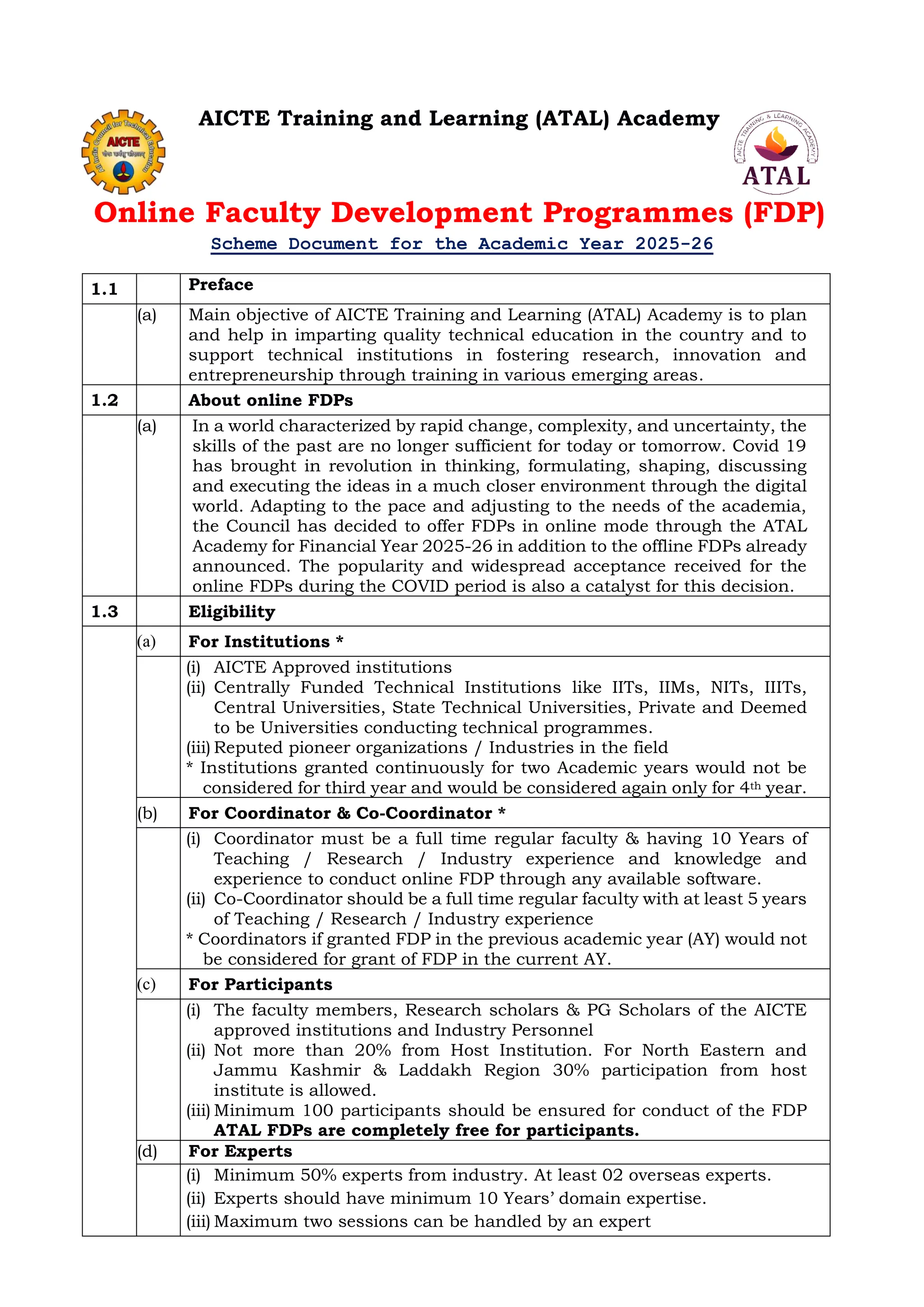 ATAL 6 Days Online FDP Scheme Document 2025-26.pdf