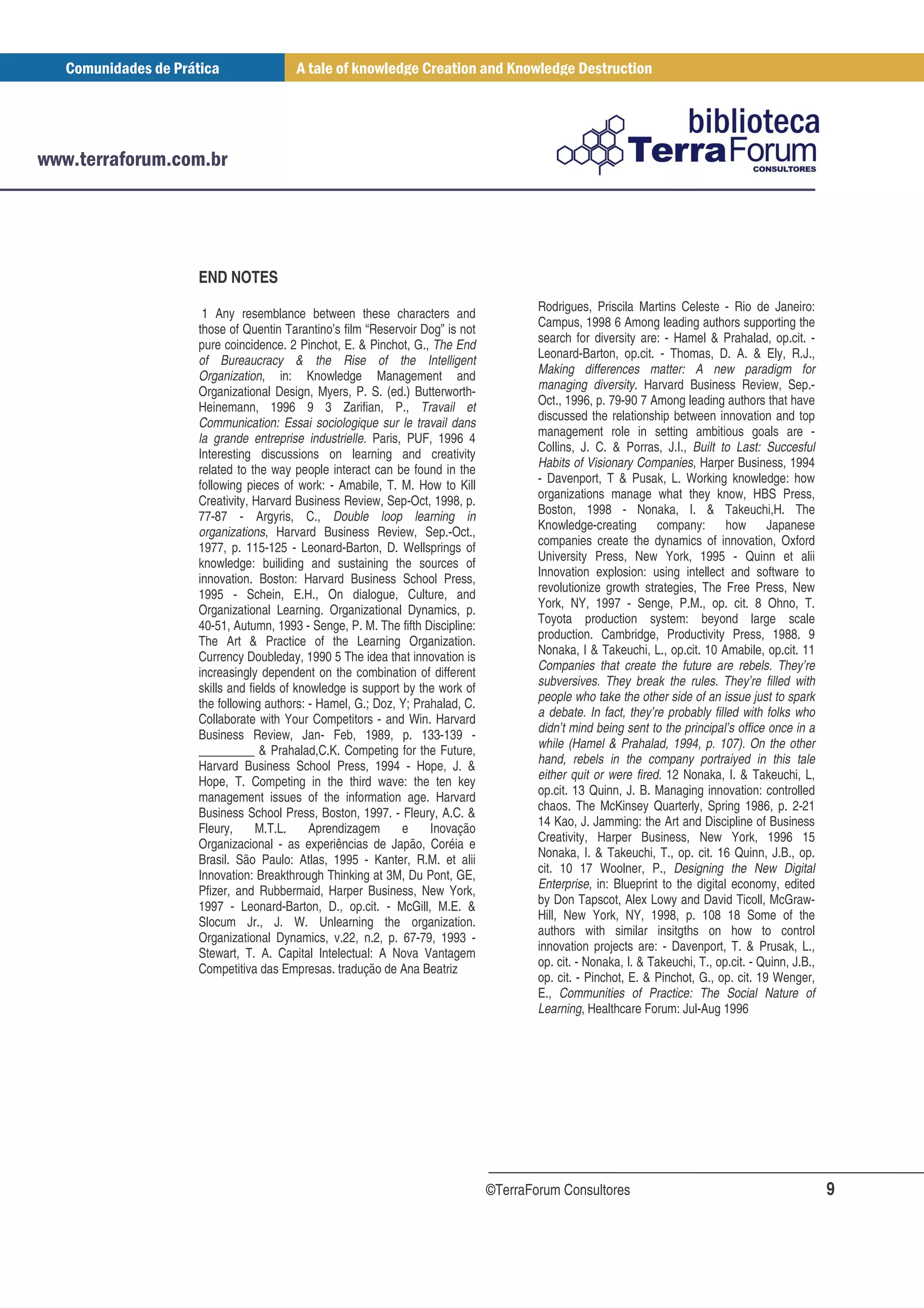 A Tale of Knowledge Creation and Knowledge Destruction | PDF
