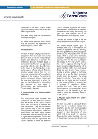 A Tale of Knowledge Creation and Knowledge Destruction | PDF