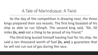 A TALE OF MARINDUQUE (SUBJECT-VERB AGREEMENT).pptx