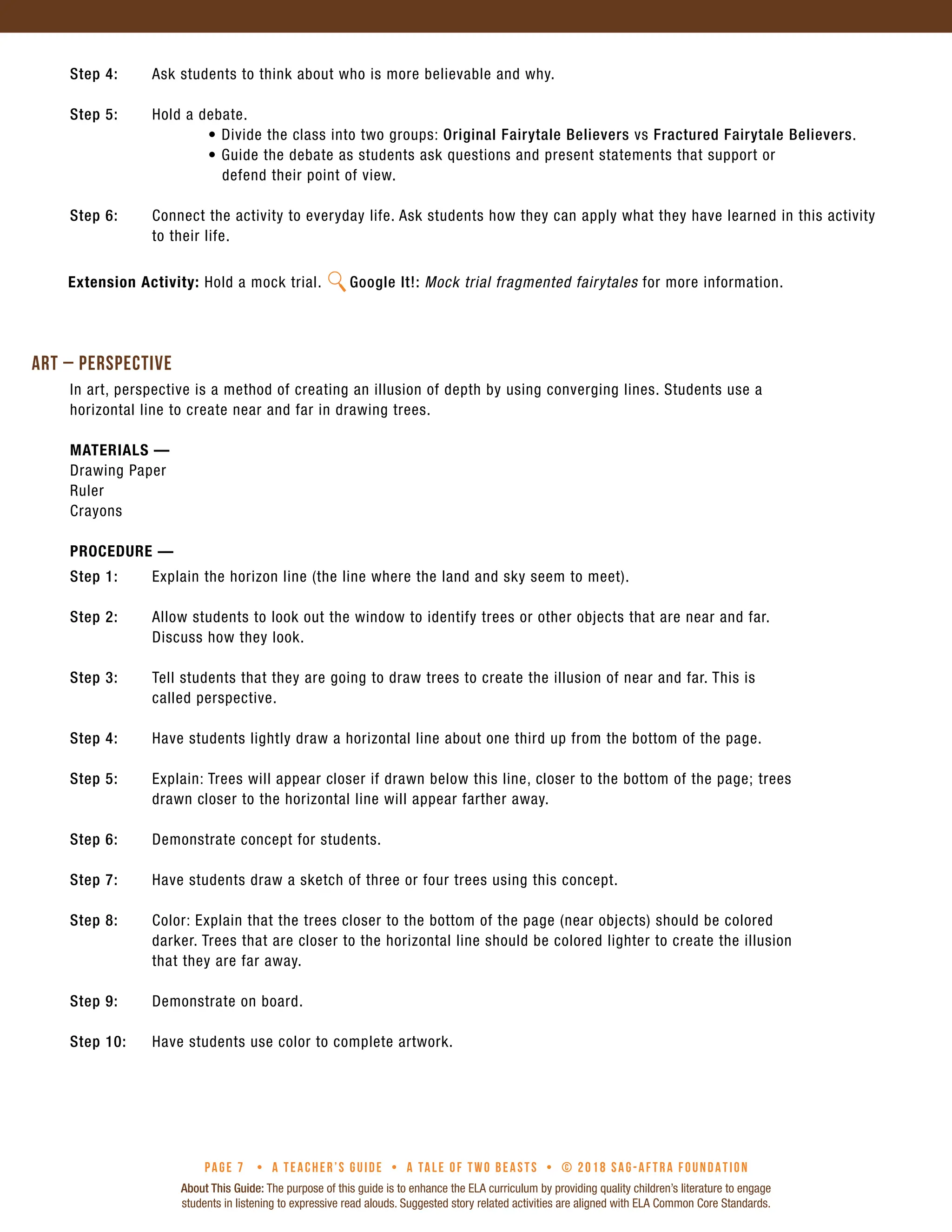 storyline online teacher's guide - tale of two beasts | PDF