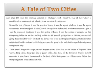 A tale of two cities | PPTX