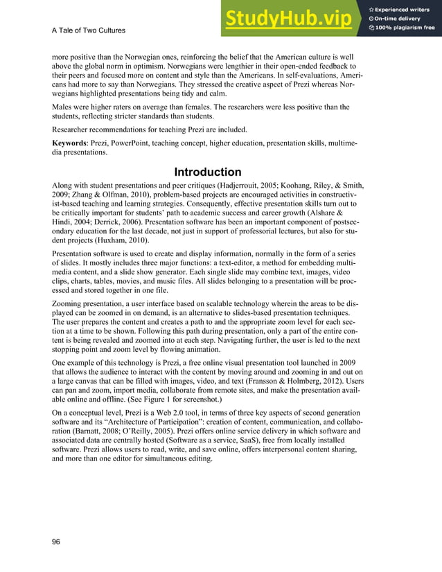 A Tale Of Two Cultures Cross Cultural Comparison In Learning The Prezi ...