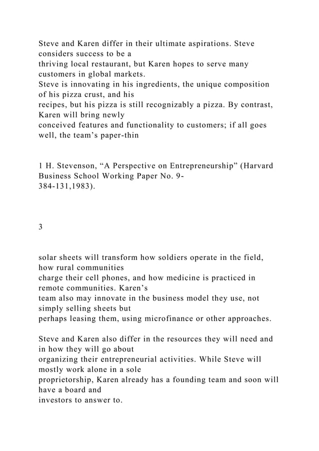 A TALE OF TWO ENTREPRENEURS Understanding Differences.docx