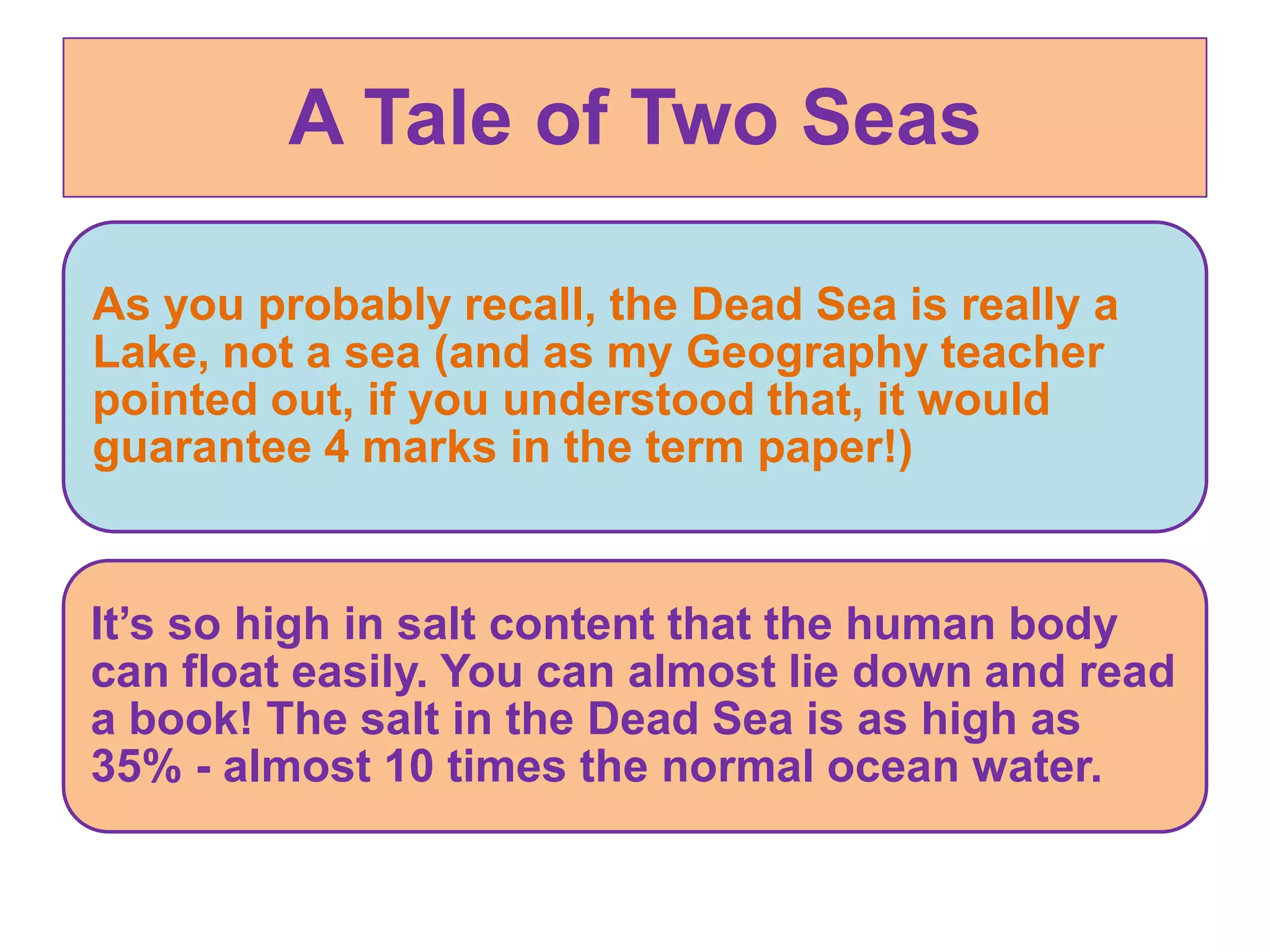 A tale of two seas | PPT