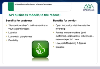 A Tale of Two (Semantic) APIs - Daedalus - API Days Mediterranea | PPTX