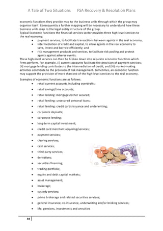 A Tale of Two Situations - Recovery & Resolution Planning - UK FSA | PDF