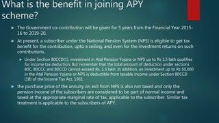 Atal pension minimum investment with maximum benefits | PPT