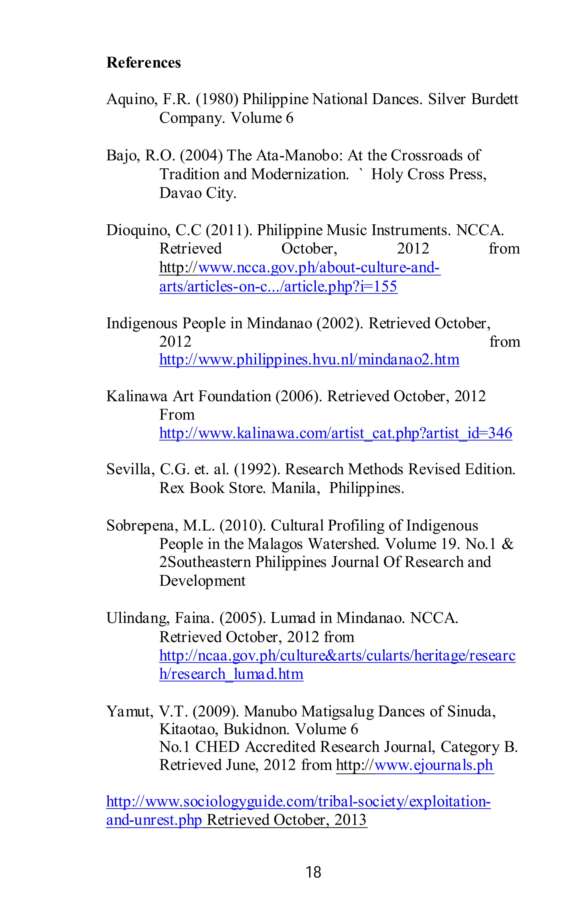 ATA MANOBO DANCES in TALAINGOD, DAVAO DEL NORTE | PDF