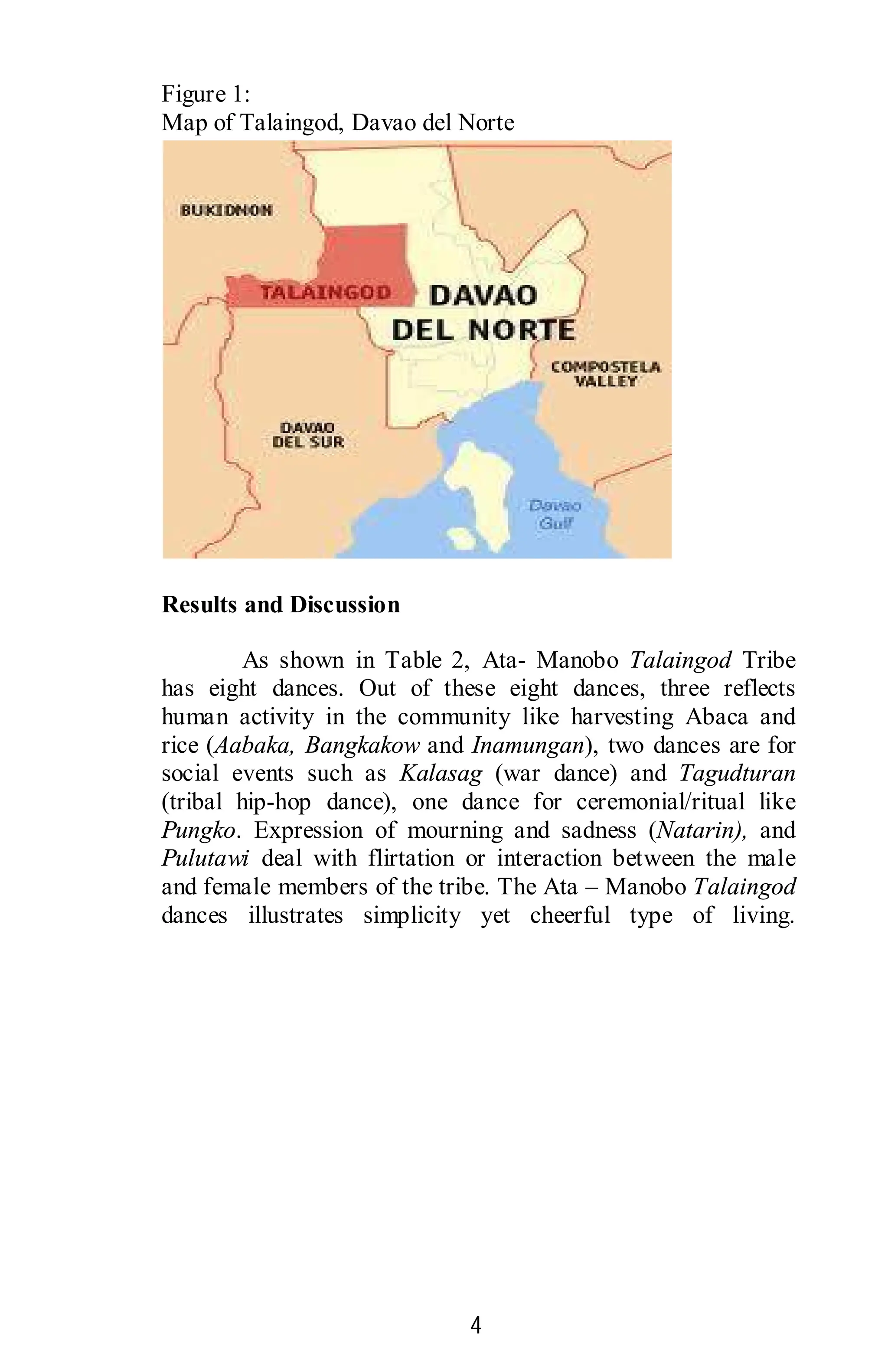 ATA MANOBO DANCES in TALAINGOD, DAVAO DEL NORTE | PDF