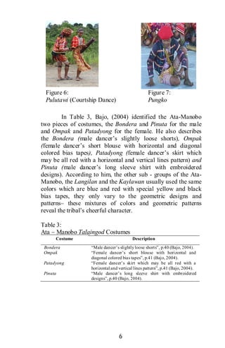 ATA MANOBO DANCES in TALAINGOD, DAVAO DEL NORTE | PDF