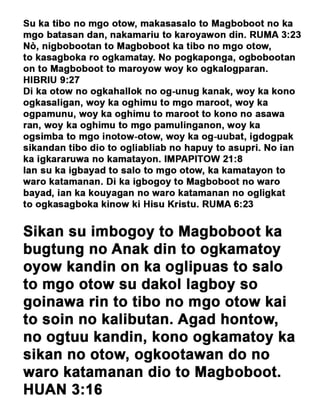 Ata Manobo Gospel Tract | PDF