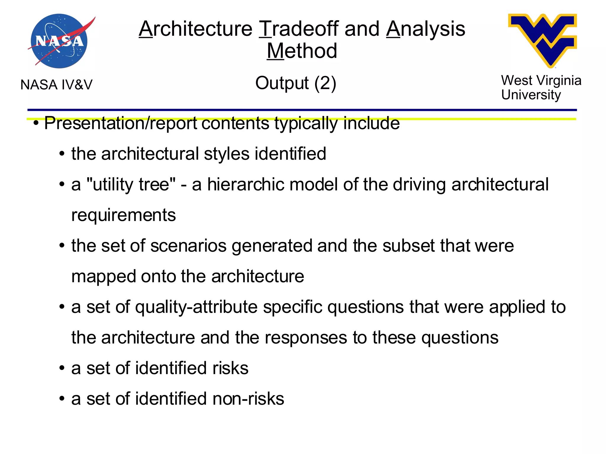 Architecture Tradeoff Analysis Method | PPT