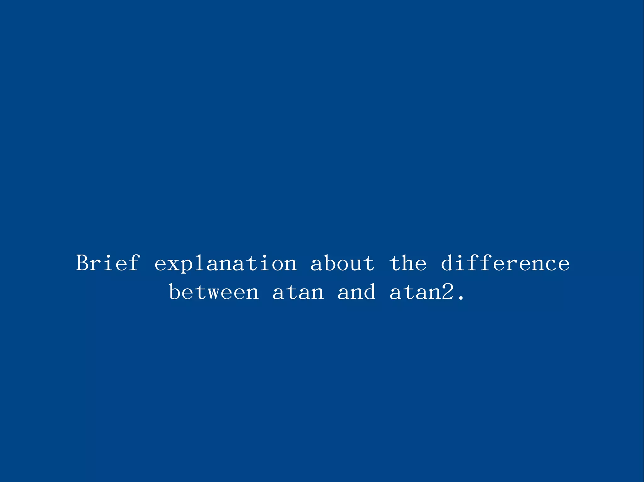 atan2 brief explain | PDF