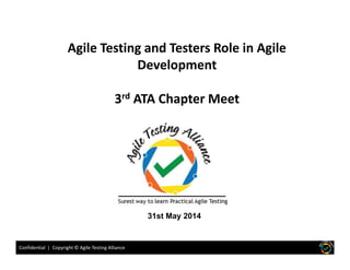 Ata pune 3rd meetup agile testing and testers role in agile development ...