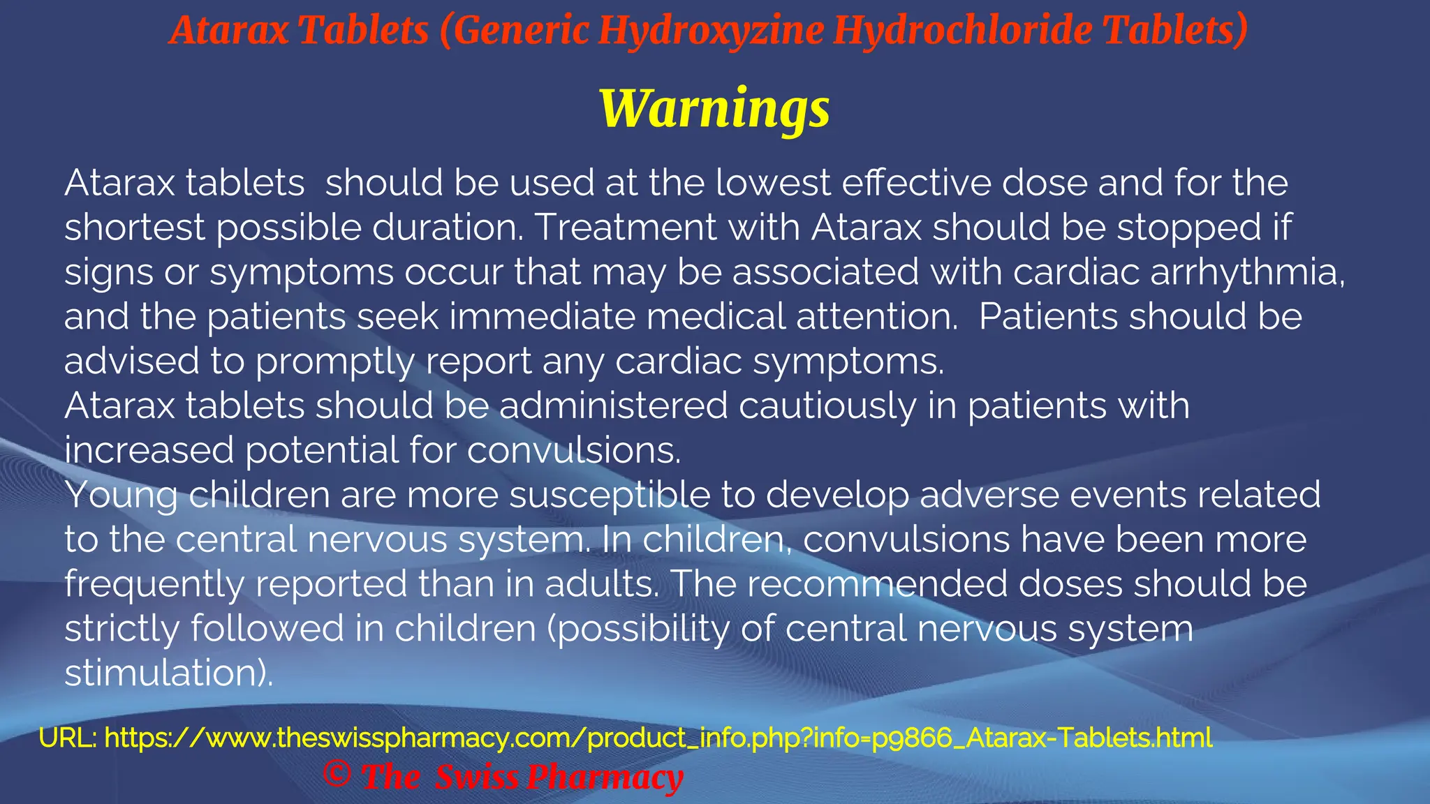 Atarax Tablets (Generic Hydroxyzine Hydrochloride Tablets) | PDF