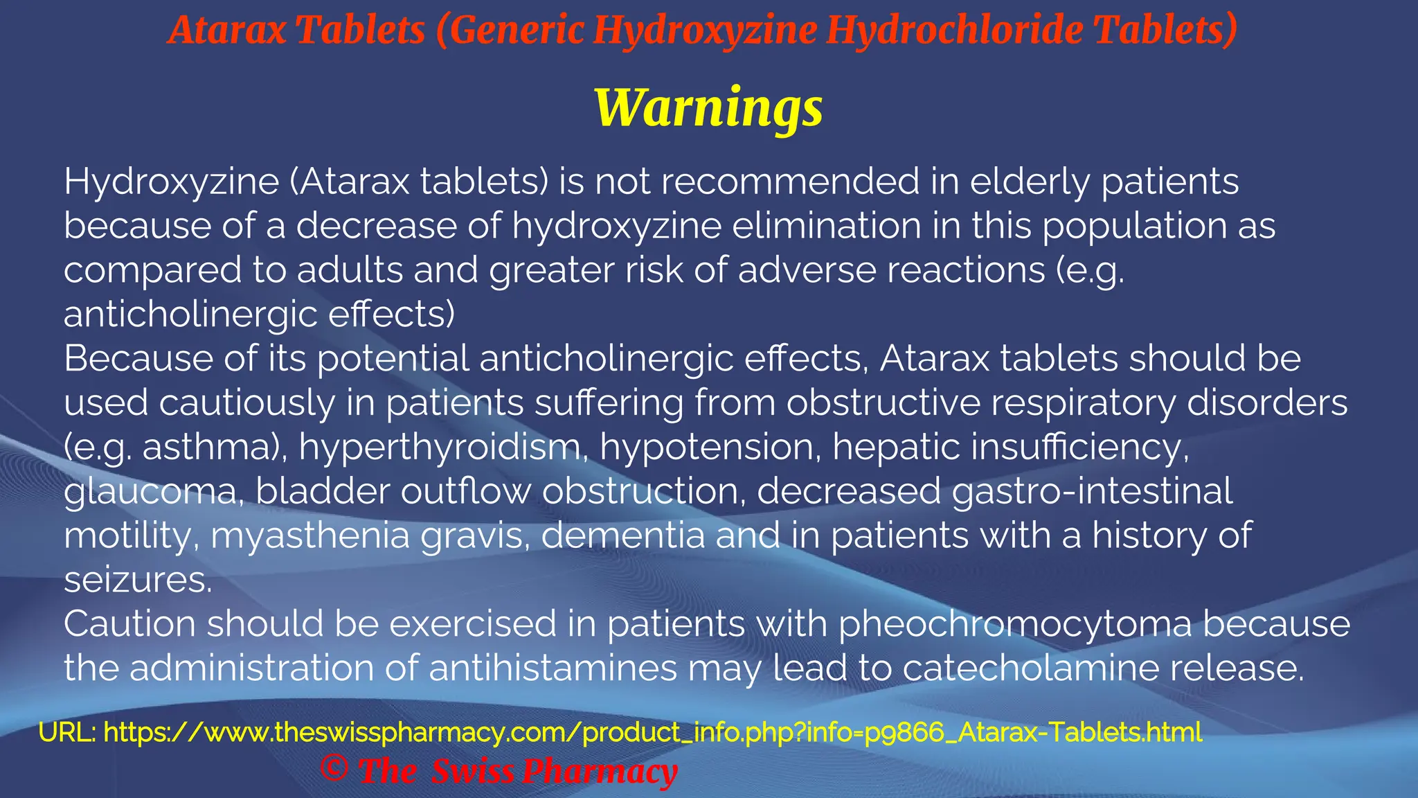 Atarax Tablets (Generic Hydroxyzine Hydrochloride Tablets) | PDF