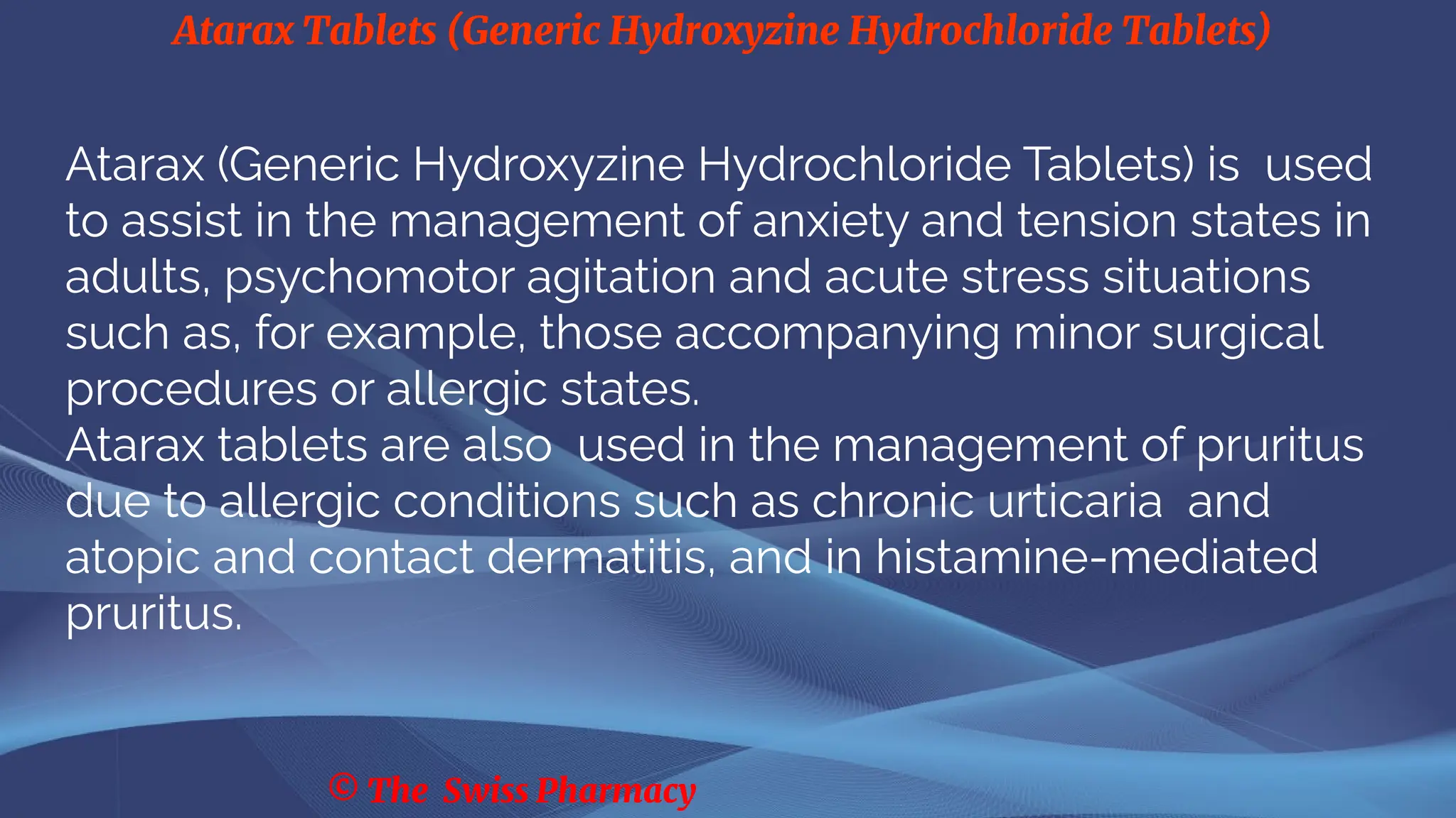 Atarax Tablets (Generic Hydroxyzine Hydrochloride Tablets) | PDF