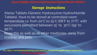 Atarax Tablets (Generic Hydroxyzine Hydrochloride Tablets) | PDF