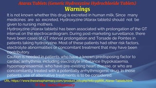 Atarax Tablets (Generic Hydroxyzine Hydrochloride Tablets) | PDF