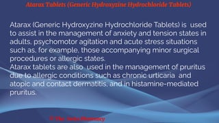 Atarax Tablets (Generic Hydroxyzine Hydrochloride Tablets) | PDF