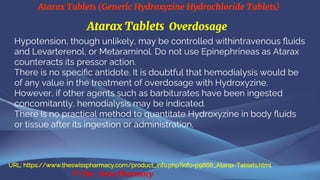 Atarax Tablets (Generic Hydroxyzine Hydrochloride Tablets) | PDF