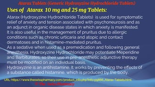 Atarax Tablets (Generic Hydroxyzine Hydrochloride Tablets) | PDF