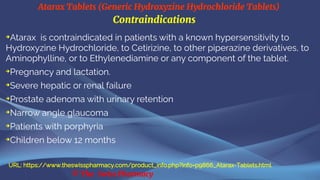 Atarax Tablets (Generic Hydroxyzine Hydrochloride Tablets) | PDF